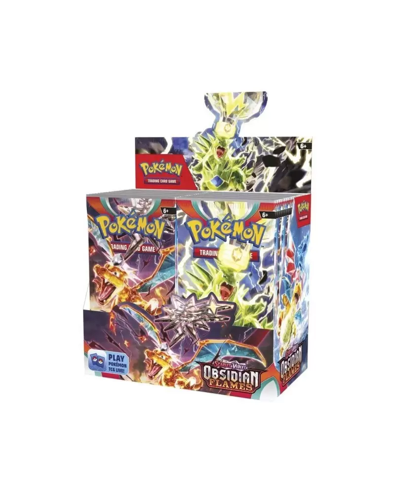 Pokemon Scarlatto e Violetto - Ossidiana Infuocata Display box 36 Buste ...
